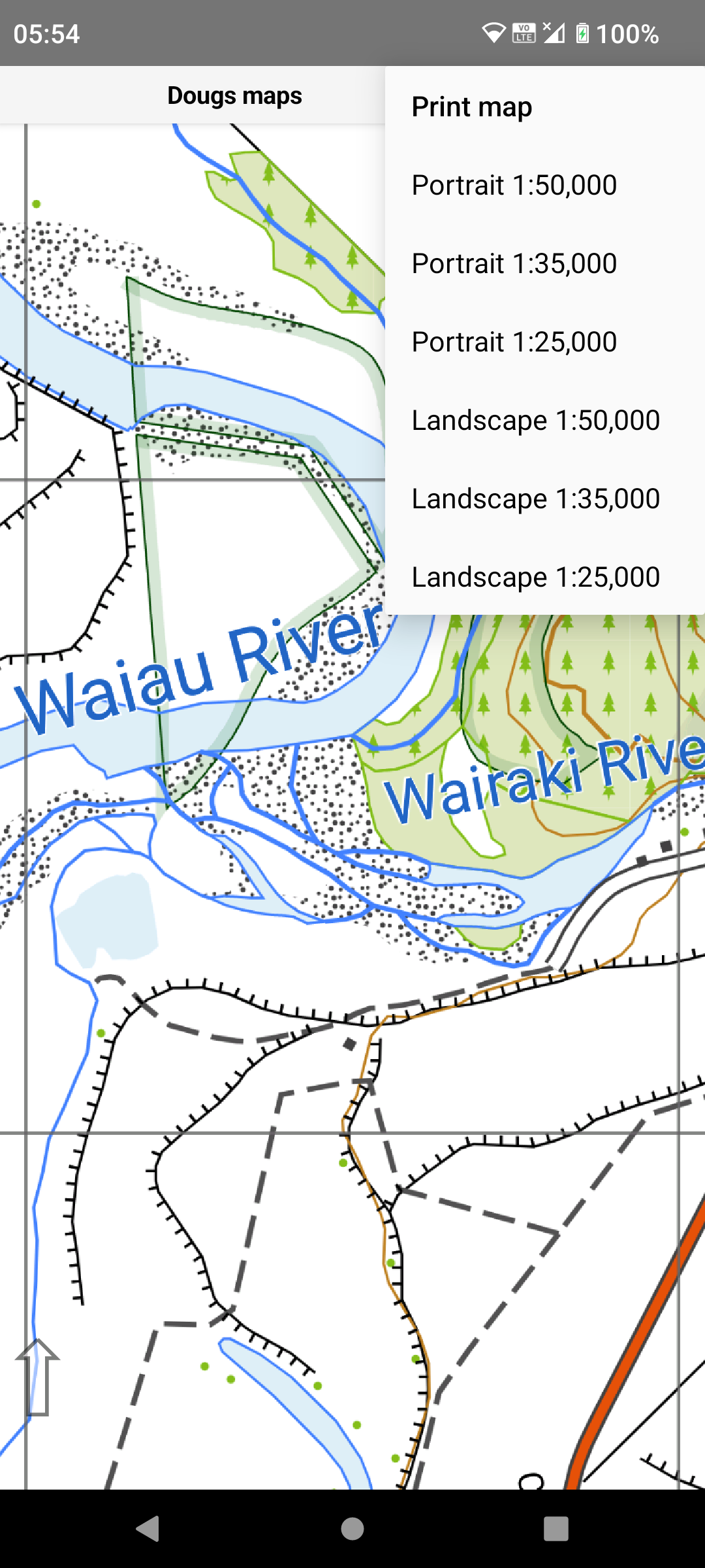 Map printing (Android) – Dougs Maps