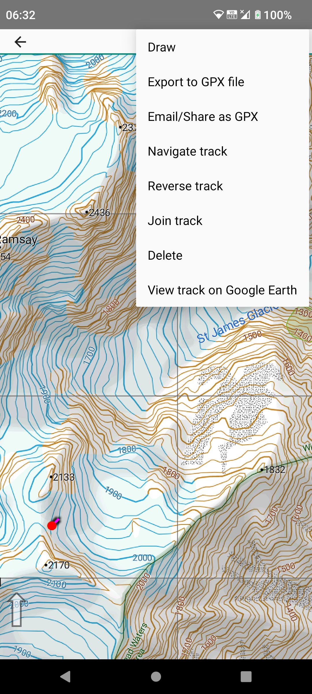 Drawing track manually (Android) – Dougs Maps